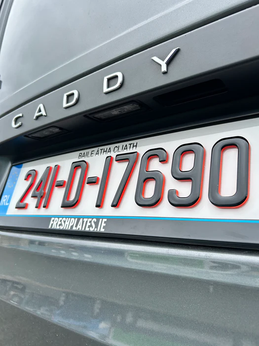 5mm 4D Metro Font Number Plates | Custom Car Plates Ireland