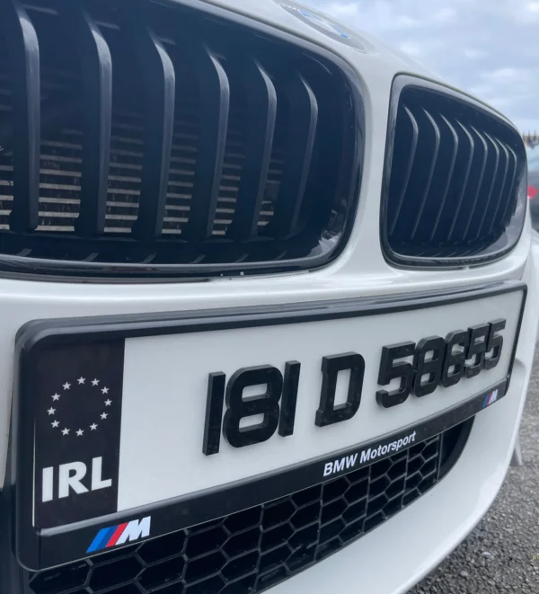 5mm 4D Metro Font Number Plates | Custom Car Plates Ireland