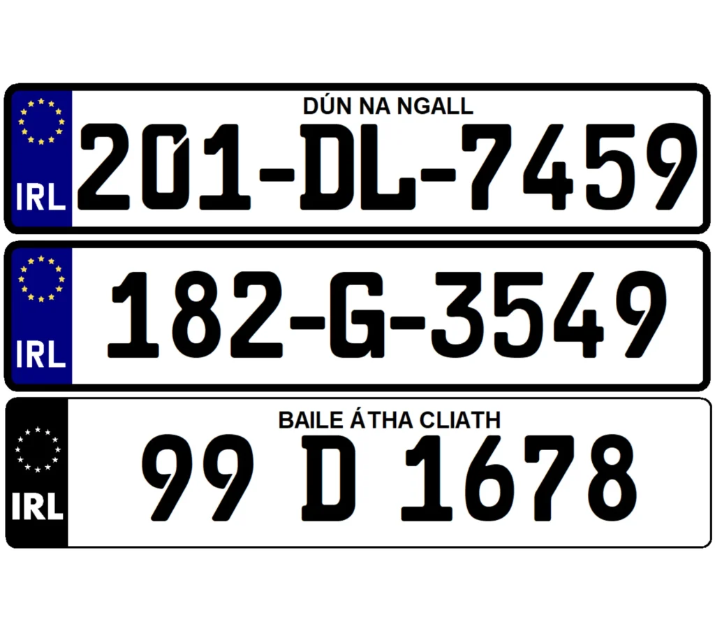 2D German Font Number Plates x2 Set - Apexplates